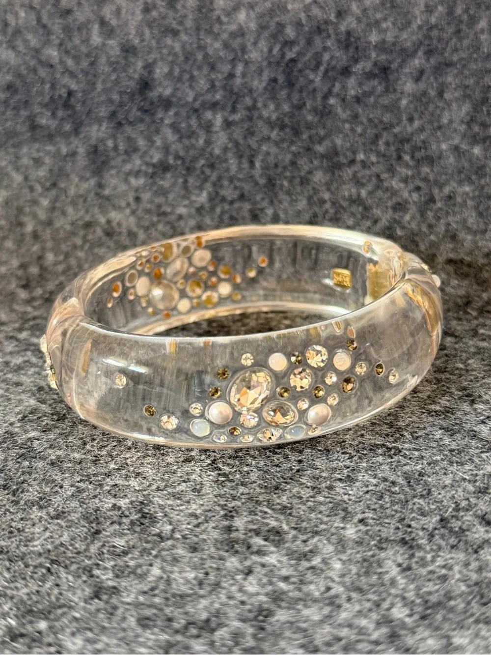Alexis Bittar | Jewelry | Alexis Bittar Hinged Lucite Bangle Bracelet ...